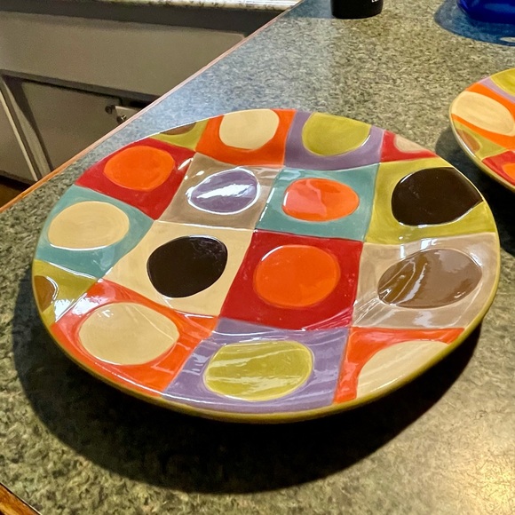 Pier 1 | Dining | Pier Urban Dot Hand Painted Earthenware Dinner Plates ...